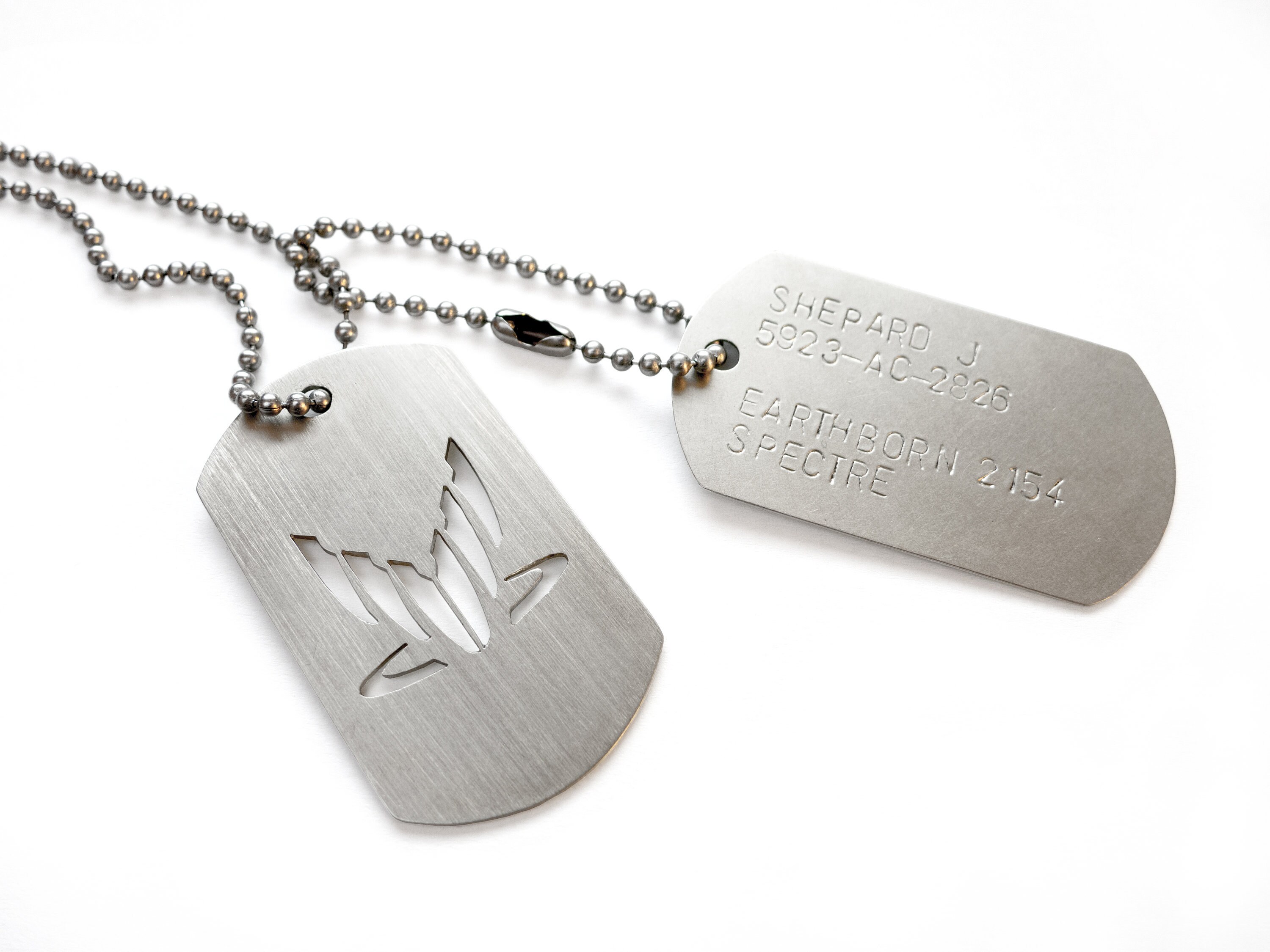 Mass Effect Custom Spectre Tags Commander Shepard Elite | Etsy
