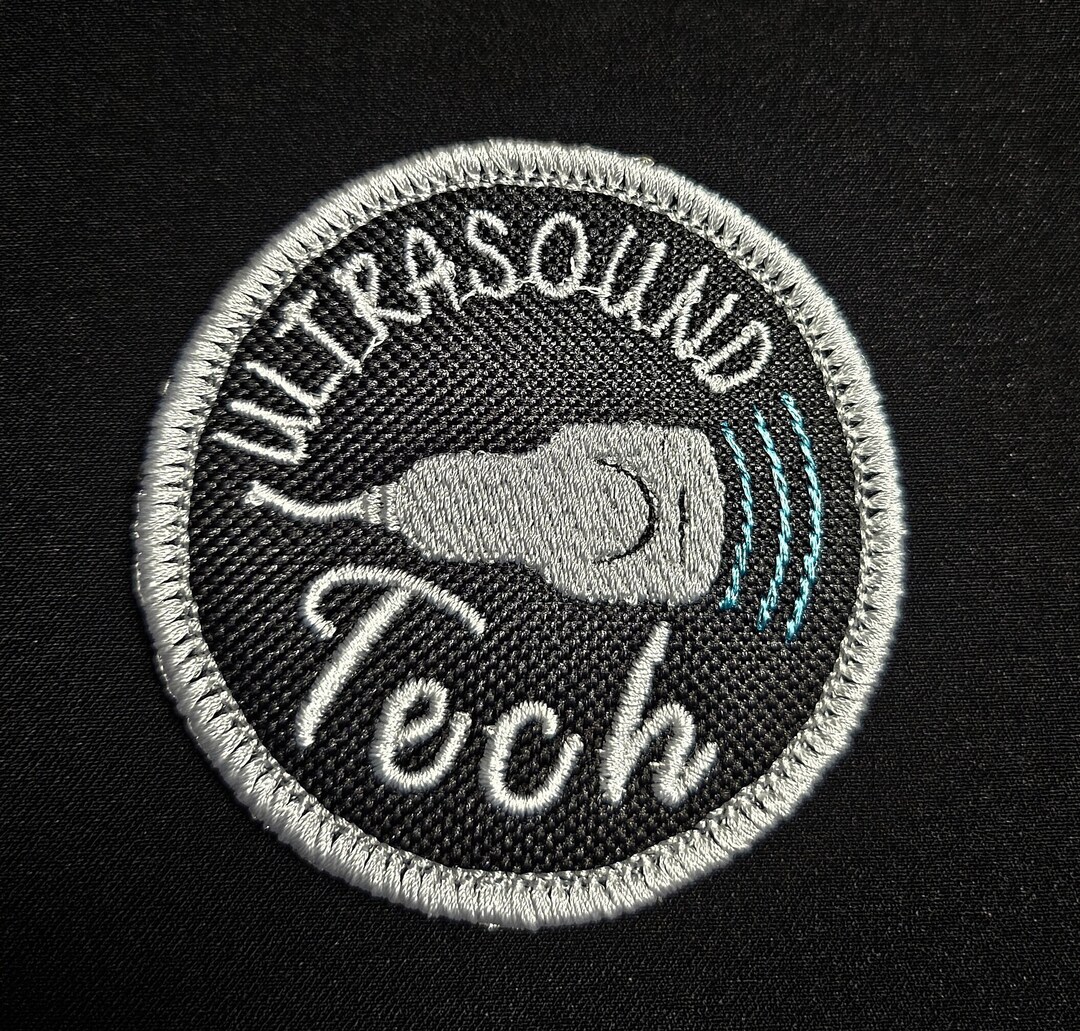 Ultrasound Tech Embroidered Patch With Magnetic Closure 2 3/4 Inches ...