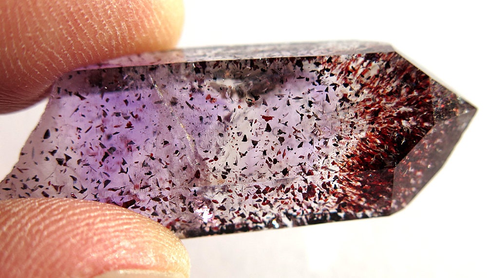 Extreme Heavy Hematite Included Amethyst Quartz Point. These are Mighty ...