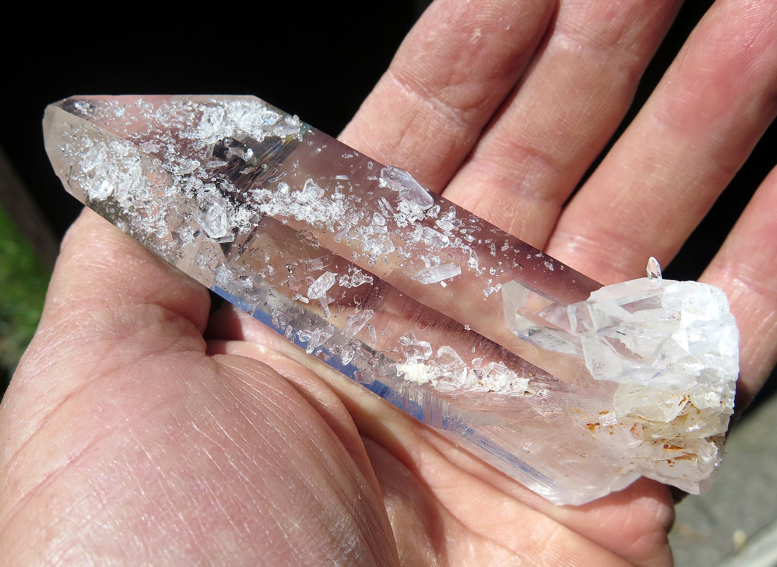 High quality Icy clear quartz Crystal with barnacles 191.7 | Etsy