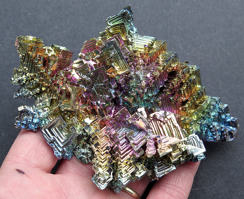 Extra Large Lab Grown Bismuth, Germany. 5 by 3.75 inches. 12 ounces. A ...