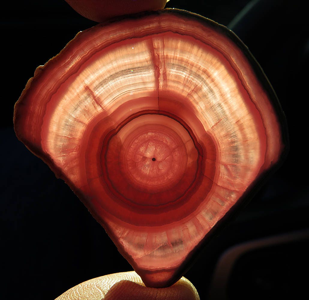 Top 27.3 Gram Blood Red Rhodochrosite Slab with Intact Edge all Around ...