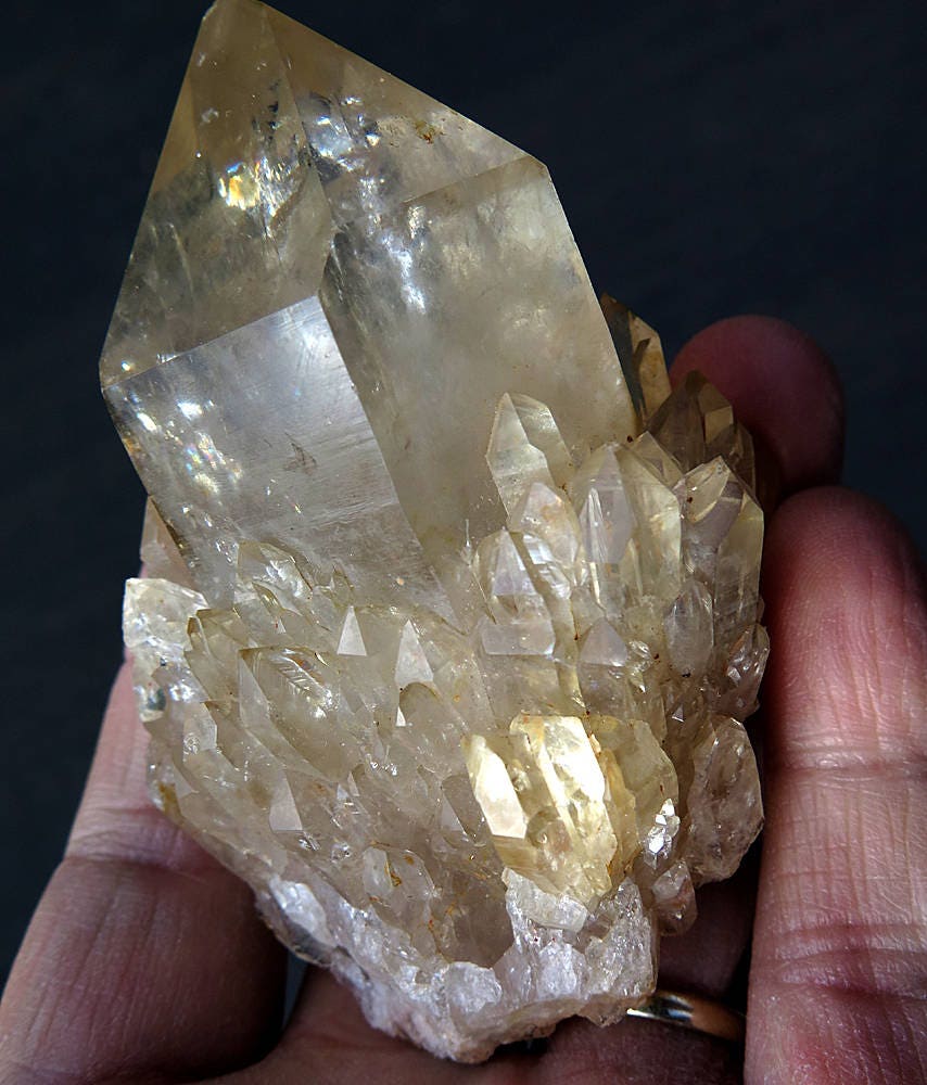 Huge 221.8 Gram real Citrine Pineapple Quartz Crystal with points all ...
