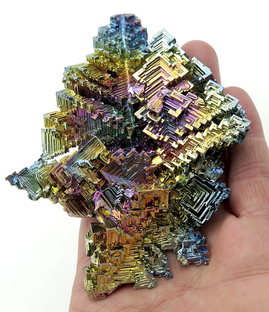 Extra Large Lab Grown Bismuth, Germany. 5 by 3.75 inches. 12 ounces. A ...