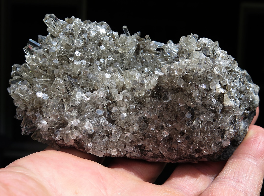 Large Columnar Calcite on Quartz With Matrix. Solid Piece Nothing Loose ...