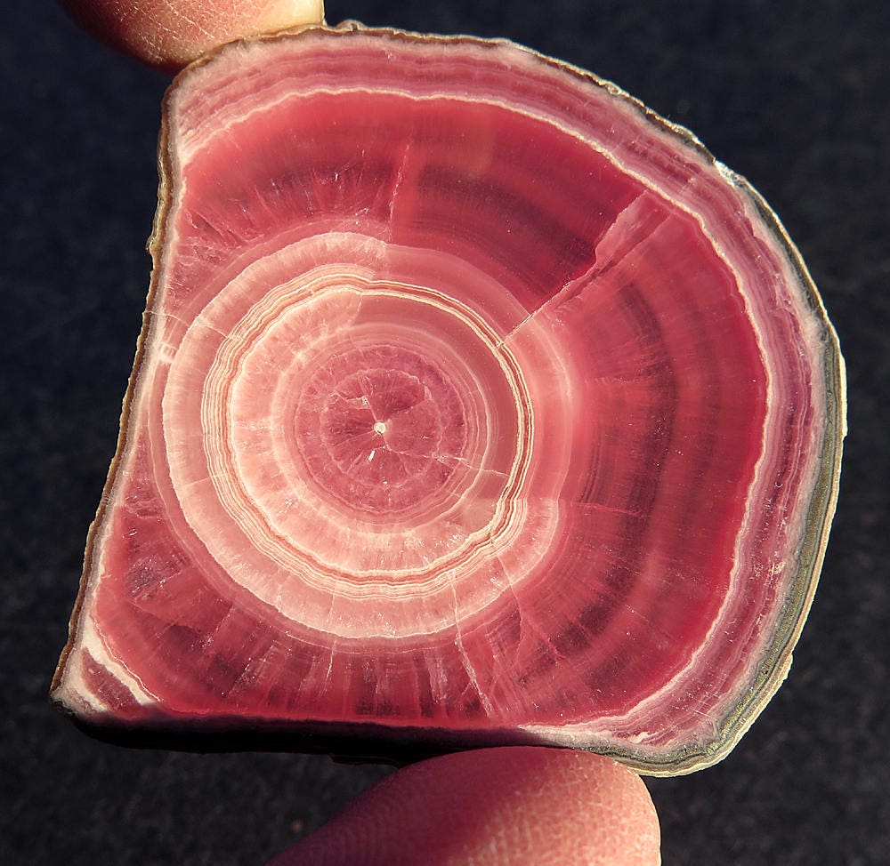 Top 27.3 Gram Blood Red Rhodochrosite Slab with Intact Edge all Around ...