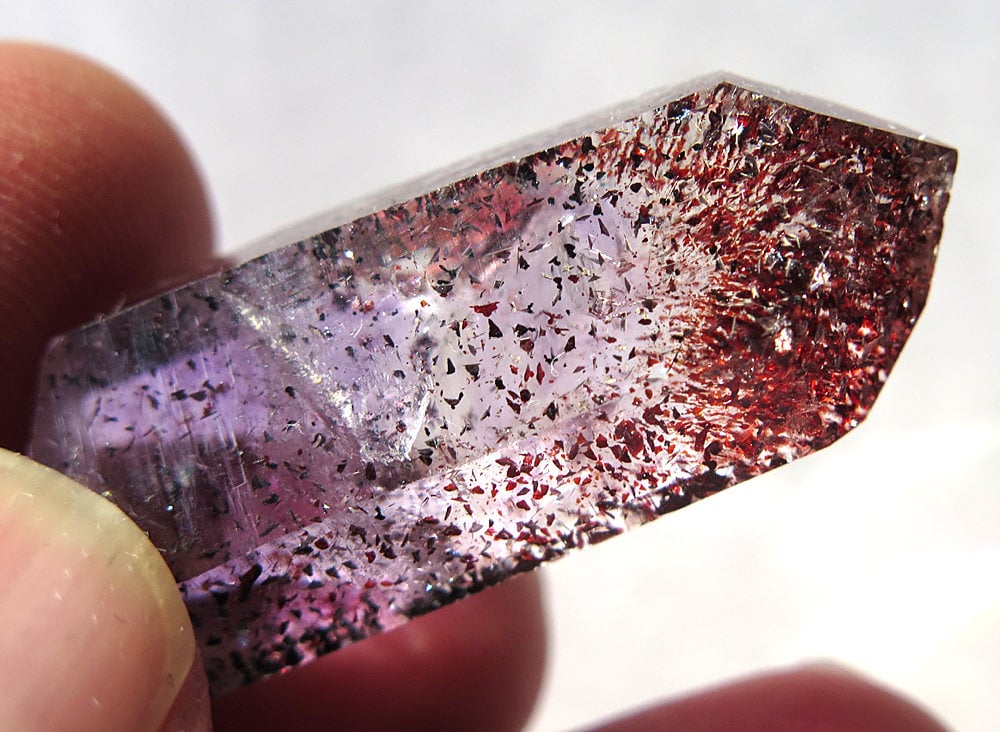 Extreme Heavy Hematite Included Amethyst Quartz Point. These are Mighty ...