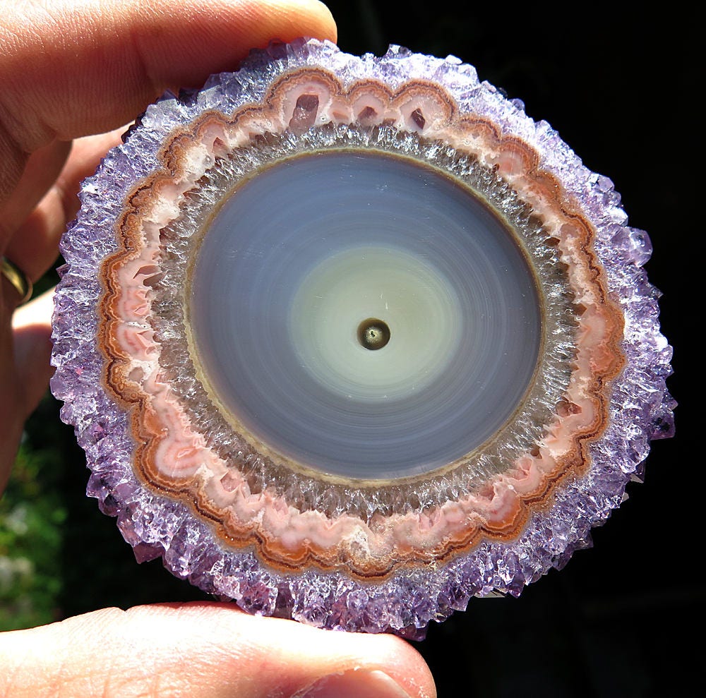 Large Amethyst Stalactite Slice from South Parana, Artigas, Uruguay