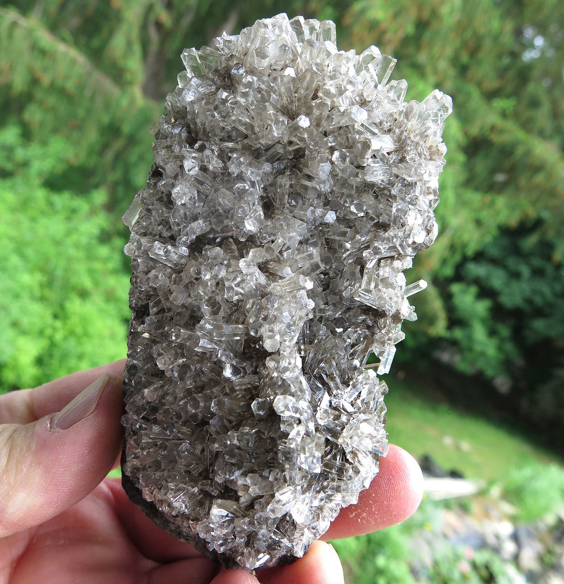Large Columnar Calcite on Quartz With Matrix. Solid Piece - Etsy