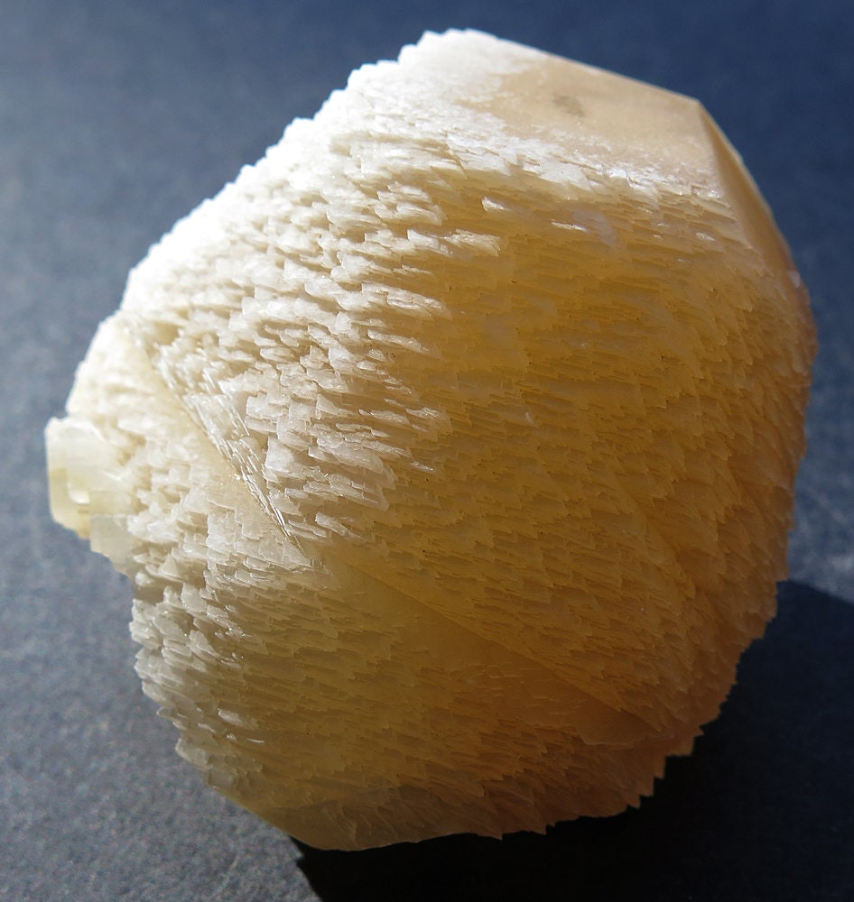 A Stacked wafer Calcite Crystal with old labels. Bwlch-y-Cwm Quarry ...