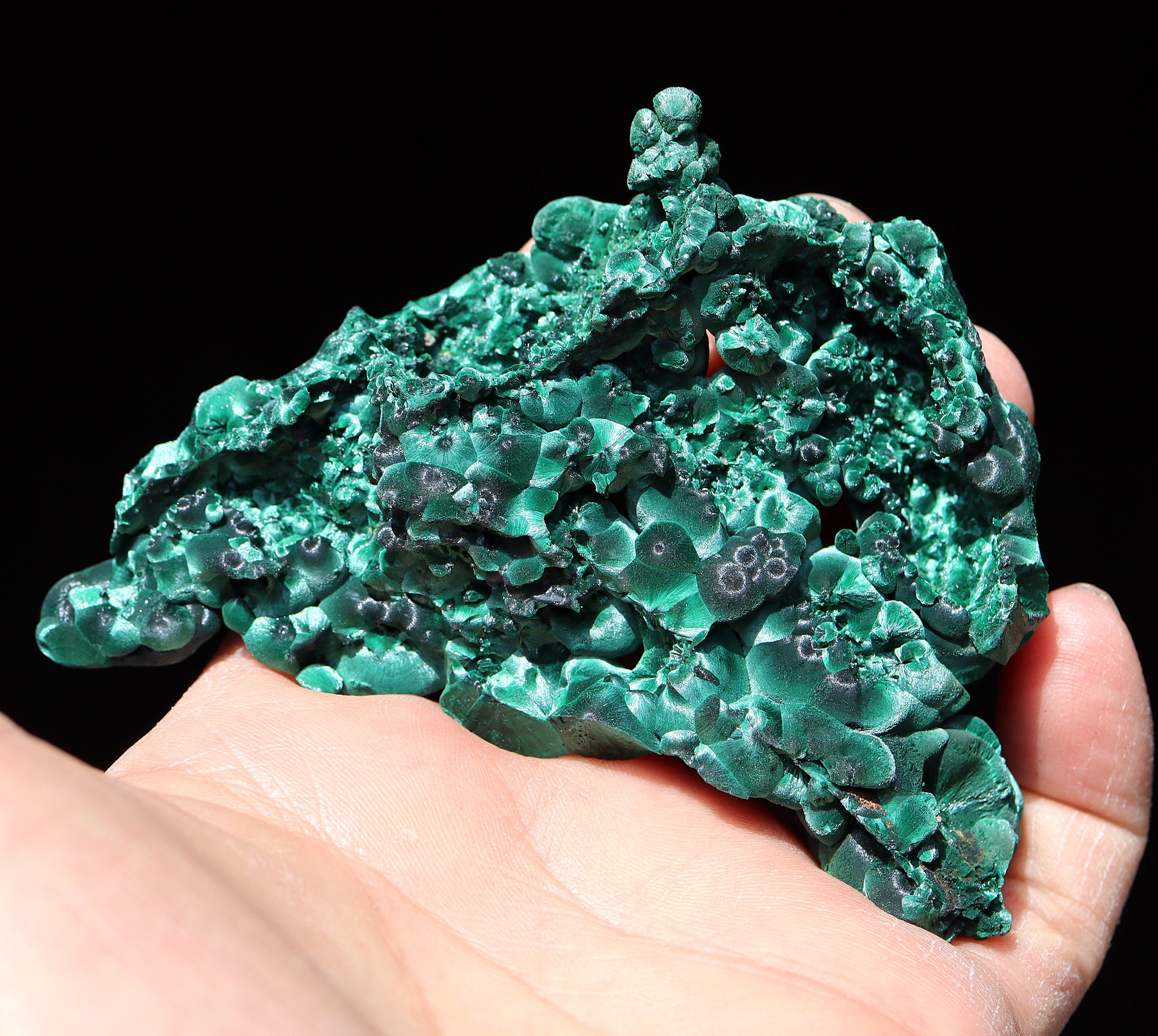 Shimmering Chatoyant Malachite Mindingi Mine, Congo. Excellent ...