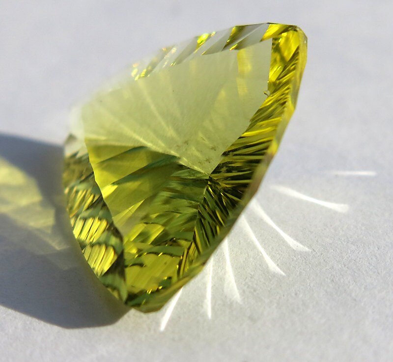 18.5 Carat Fancy cut Lemon Facet Quartz