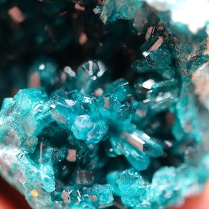 Dioptase Geode Crystals, Chrysocolla. Reneville, Kindanba District ...