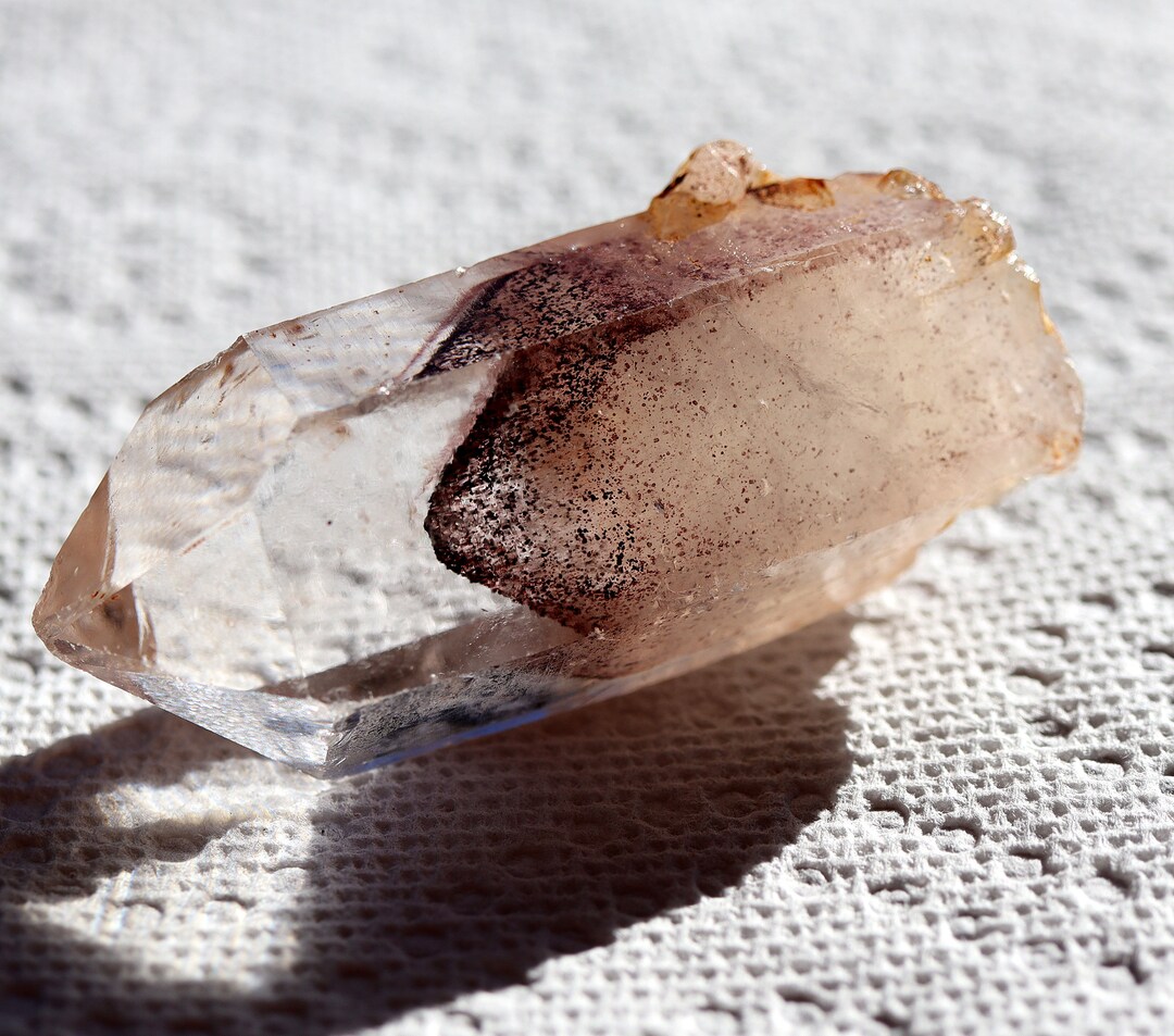 Large Hematite Phantom Quartz Crystal - Andhra Parish Mine, India - Etsy