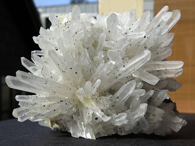 Offering a 494 Gram Quartz Laser Wand Cluster With Galena Spots From ...