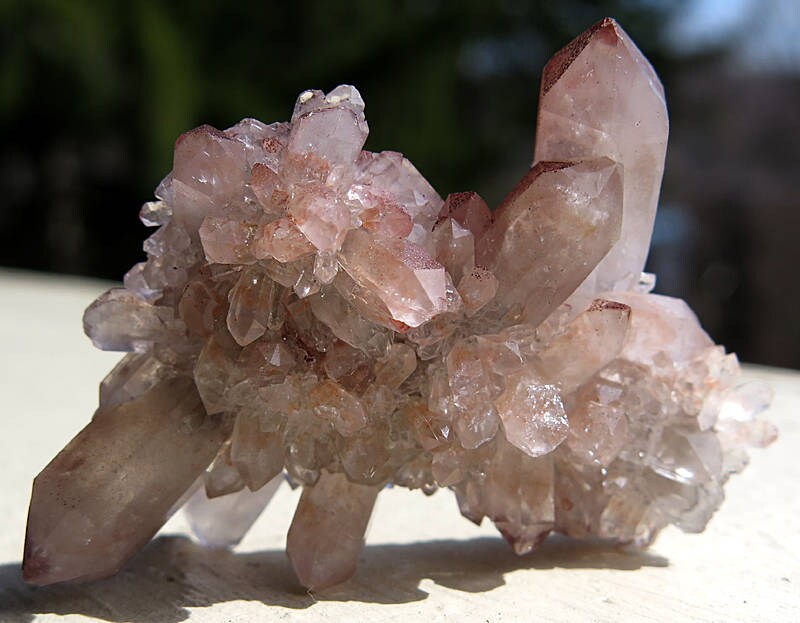 26 gram Quartz Flower Crystal with slight Hematite Inclusions. 2 inches ...
