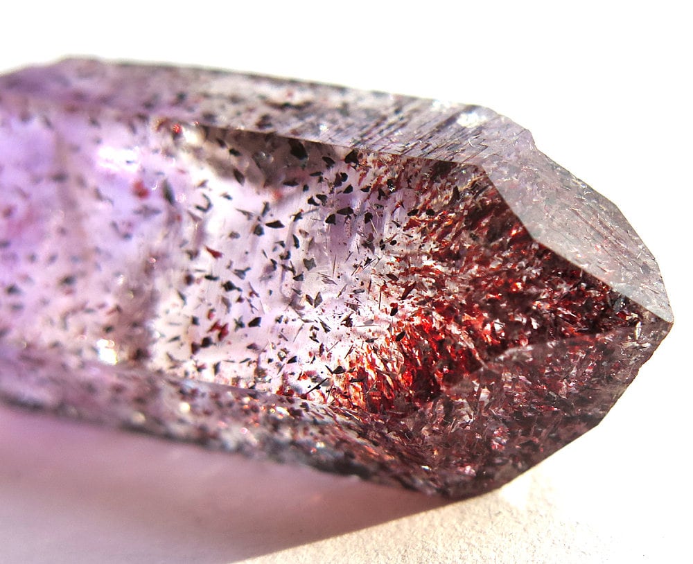 Extreme Heavy Hematite Included Amethyst Quartz Point. These are Mighty ...