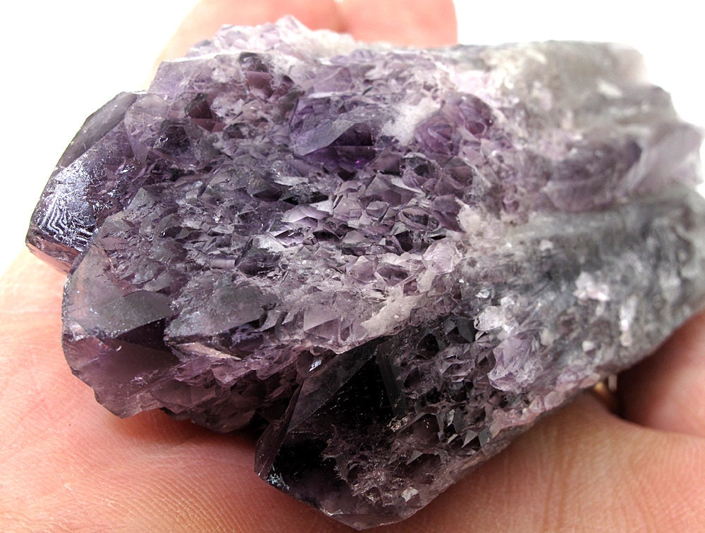 Our best Unique Amethyst Cathedral Quartz Crystal. 3.5 inch tall. Brazil