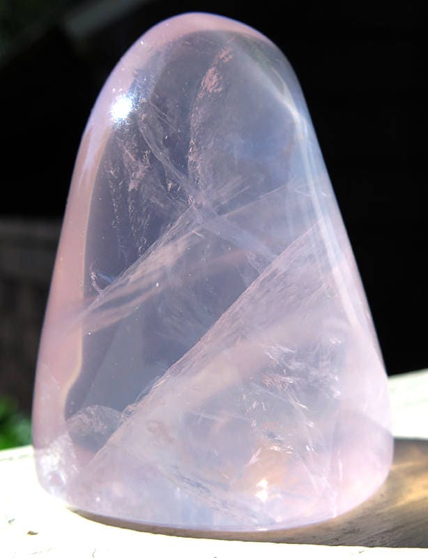 190.8 Gram Polished Rose Quartz Freeform. Juicy Translucent Color