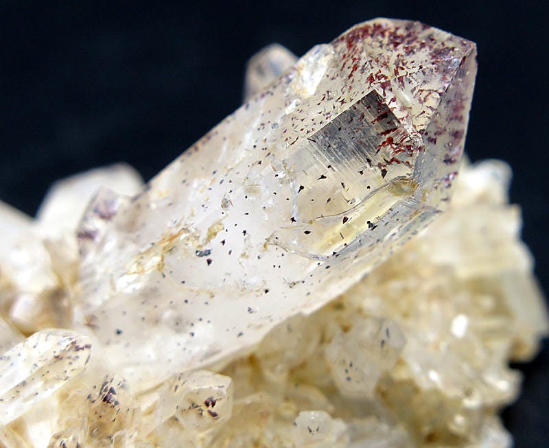 Quartz Crystal Cluster with Colorful Hematite Inclusions. Brandberg ...