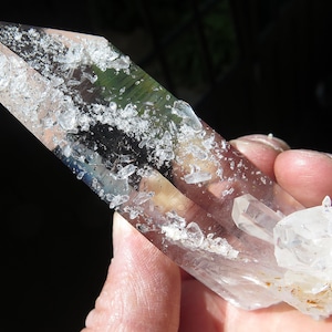 High Quality Icy Clear Quartz Crystal With Barnacles 191.7 Grams. Ron ...