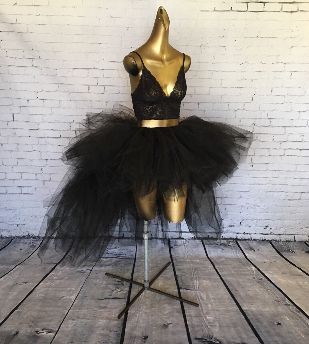 Black High Low Tulle Tutu: Goth Cosplay Skirt - Etsy