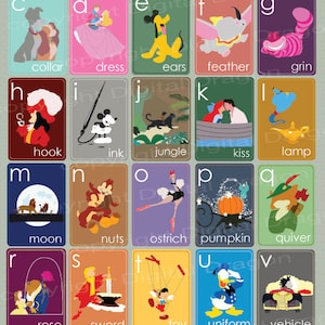 Disney Alphabet Custom Name Card - Etsy