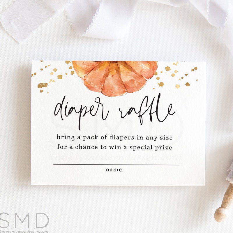 Fall Themed Diaper Raffle Cards - Etsy