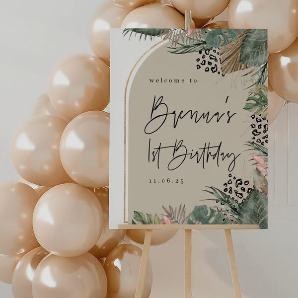 Wild One Welcome Sign - Etsy