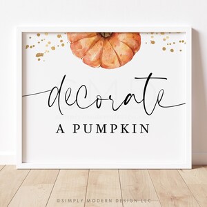 Fall Decorate a Pumpkin Sign, Pick a Pumpkin, Pumpkin Decorating Sign ...