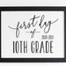 First day of tenth grade sign 10th first day of school | Etsy