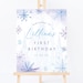 Ice Princess Welcome Sign, Frozen, Winter Birthday Sign, Ice Castle ...