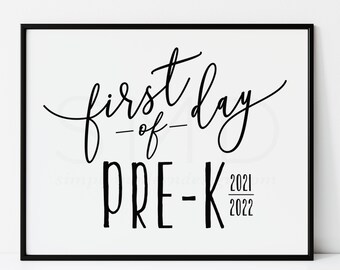 First Day of Pre K | Etsy