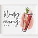 Bloody Mary Bar Sign, Bloody Mary Sign, Drink Menu Sign, Make Your Own ...