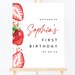 Strawberry Welcome Sign, Strawberry Theme Party Sign, Berry Sweet ...