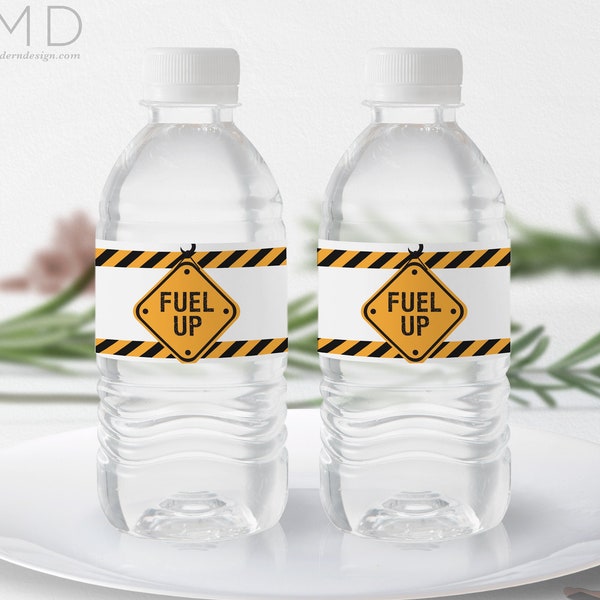 Construction Theme Water Bottle - Etsy