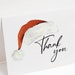 Santa Thank You Card, Santa Hat Thank You, December Thank You ...