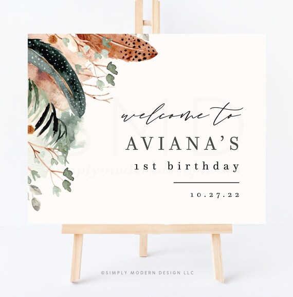 Boho Fall Welcome Sign Boho Baby Shower Birthday Sign Boho | Etsy