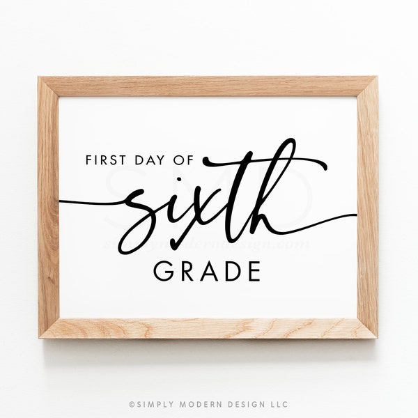 Sixth Grade Sign - Etsy