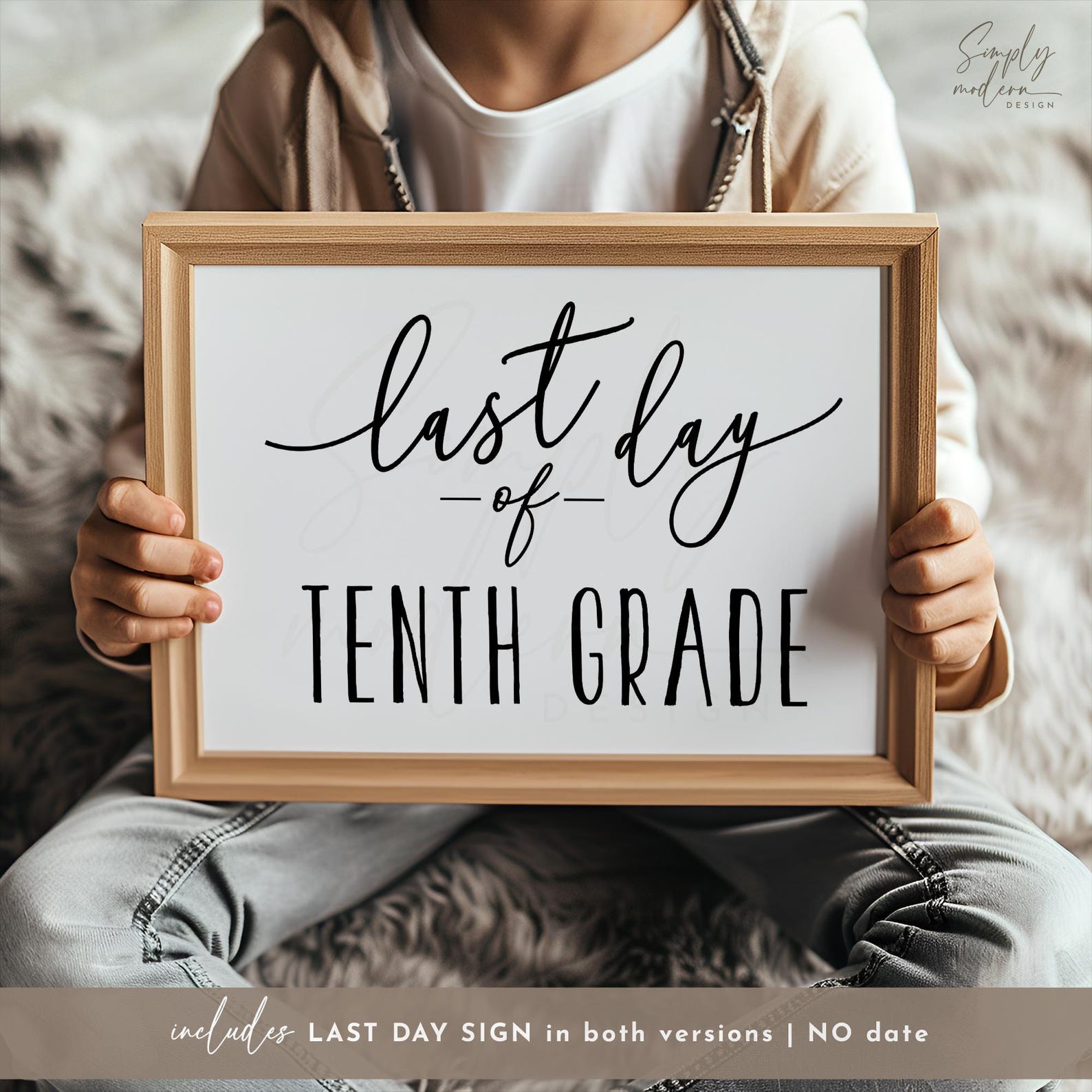 First Day of Tenth Grade Sign, 10th, First Day of School, Printable ...