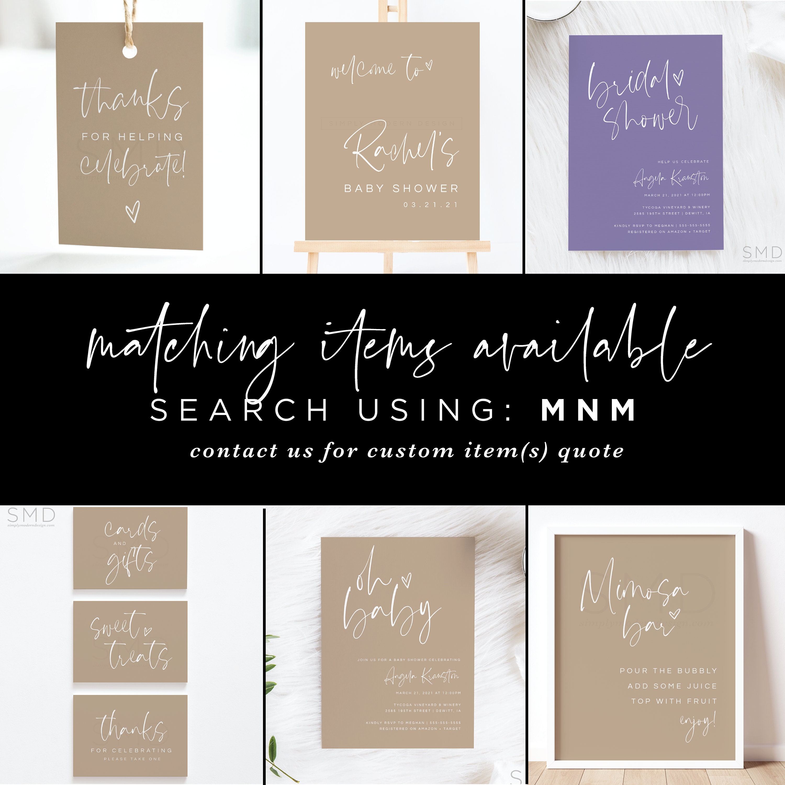 Minimalist party invitation minimalistic birthday party | Etsy