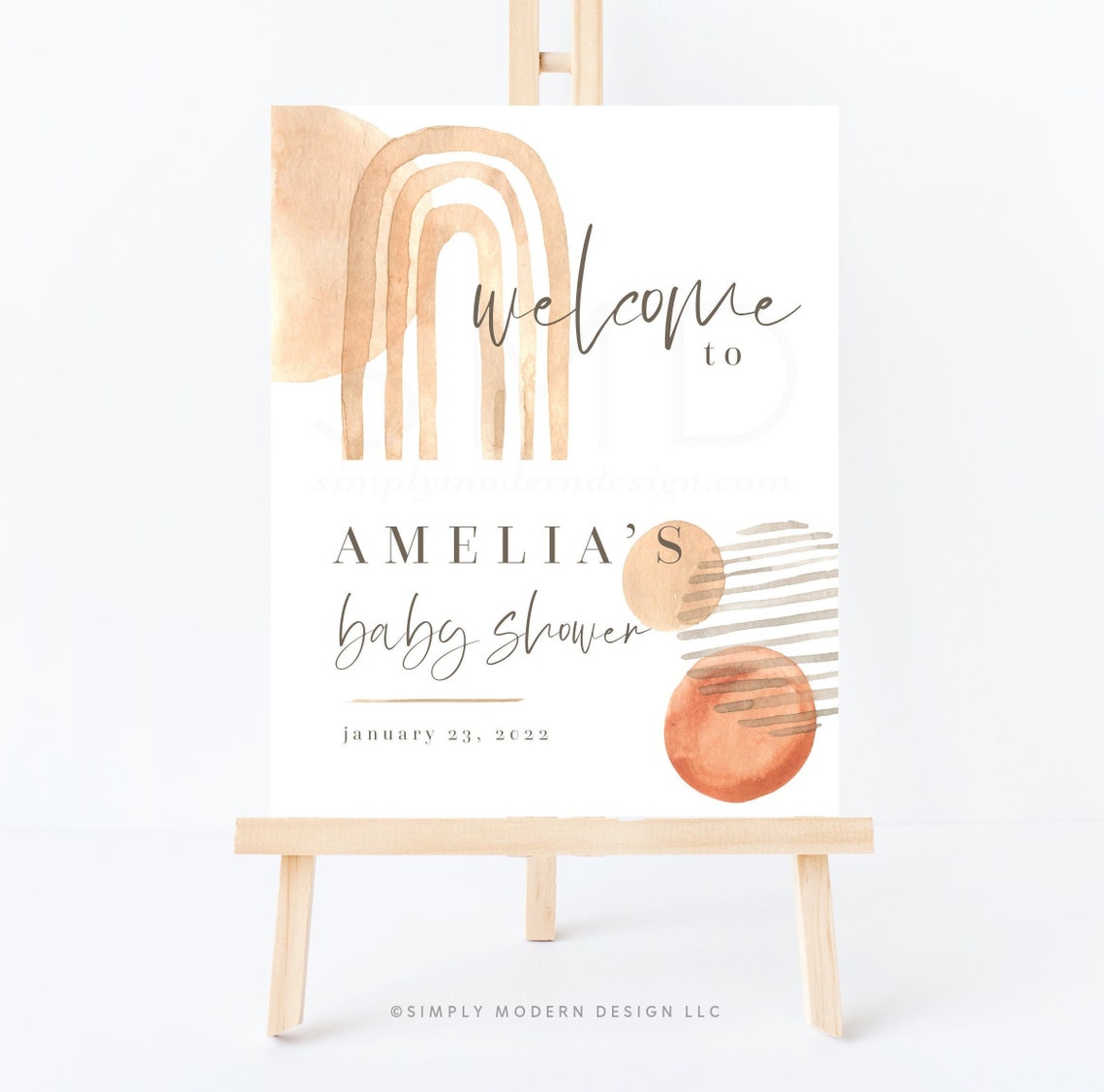 Boho Rainbow Welcome Sign Boho Baby Shower Sign Boho Rainbow - Etsy