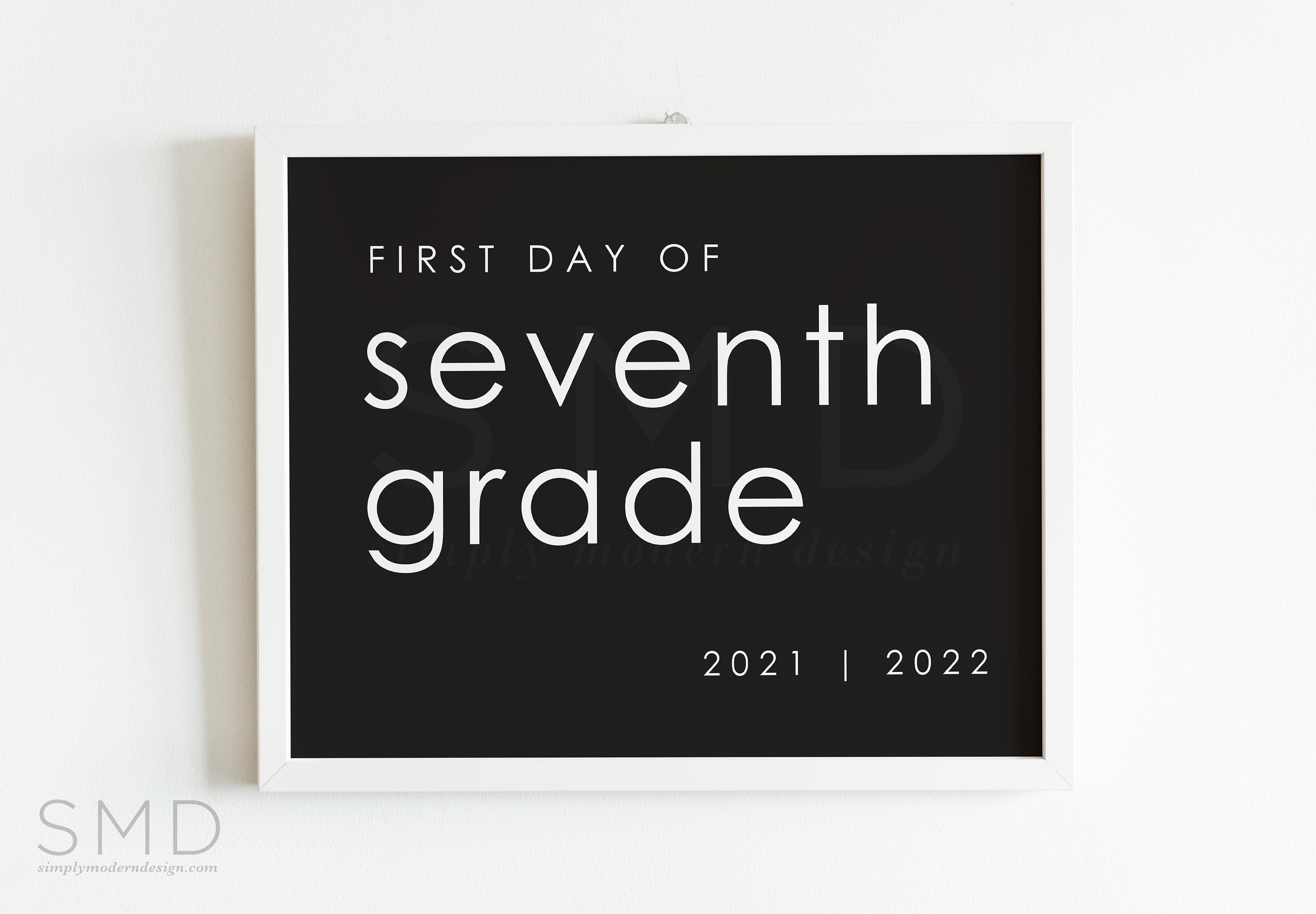 First day of seventh grade sign first day of school | Etsy