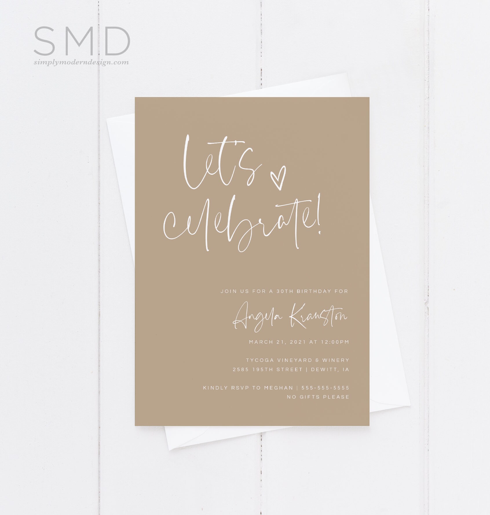 Minimalist party invitation minimalistic birthday party | Etsy