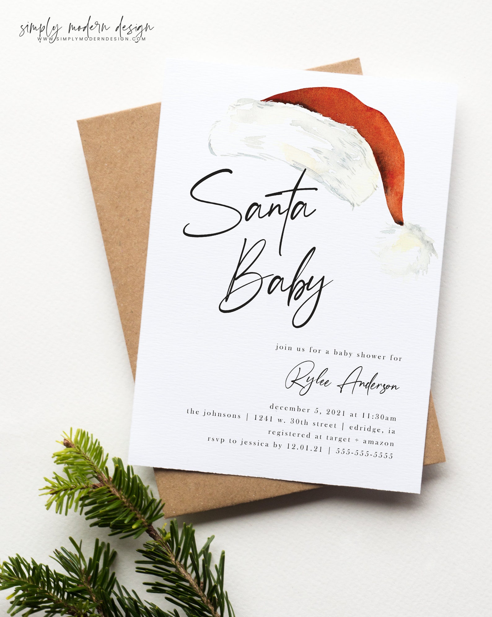 Santa Baby Invitation Santa Baby Shower Invitation Christmas - Etsy
