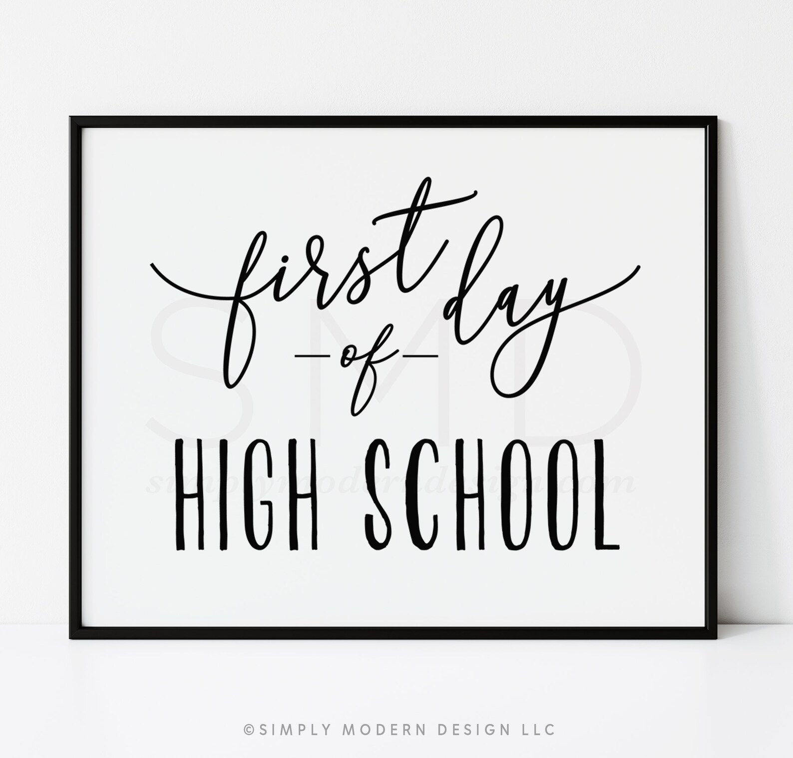 First Day of High School First Day of School Printable 8th - Etsy
