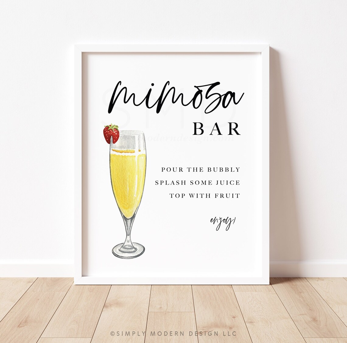 Mimosa Bar Sign Mimosa Drink Sign Build Your Own Mimosa - Etsy
