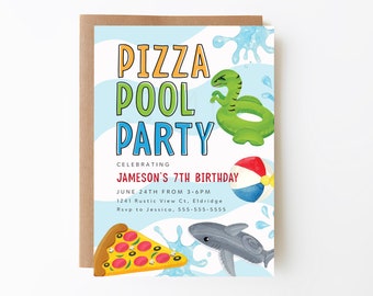 BOY Pizza Pool Party Welcome Sign, Printable, Customized Sign, Pool ...
