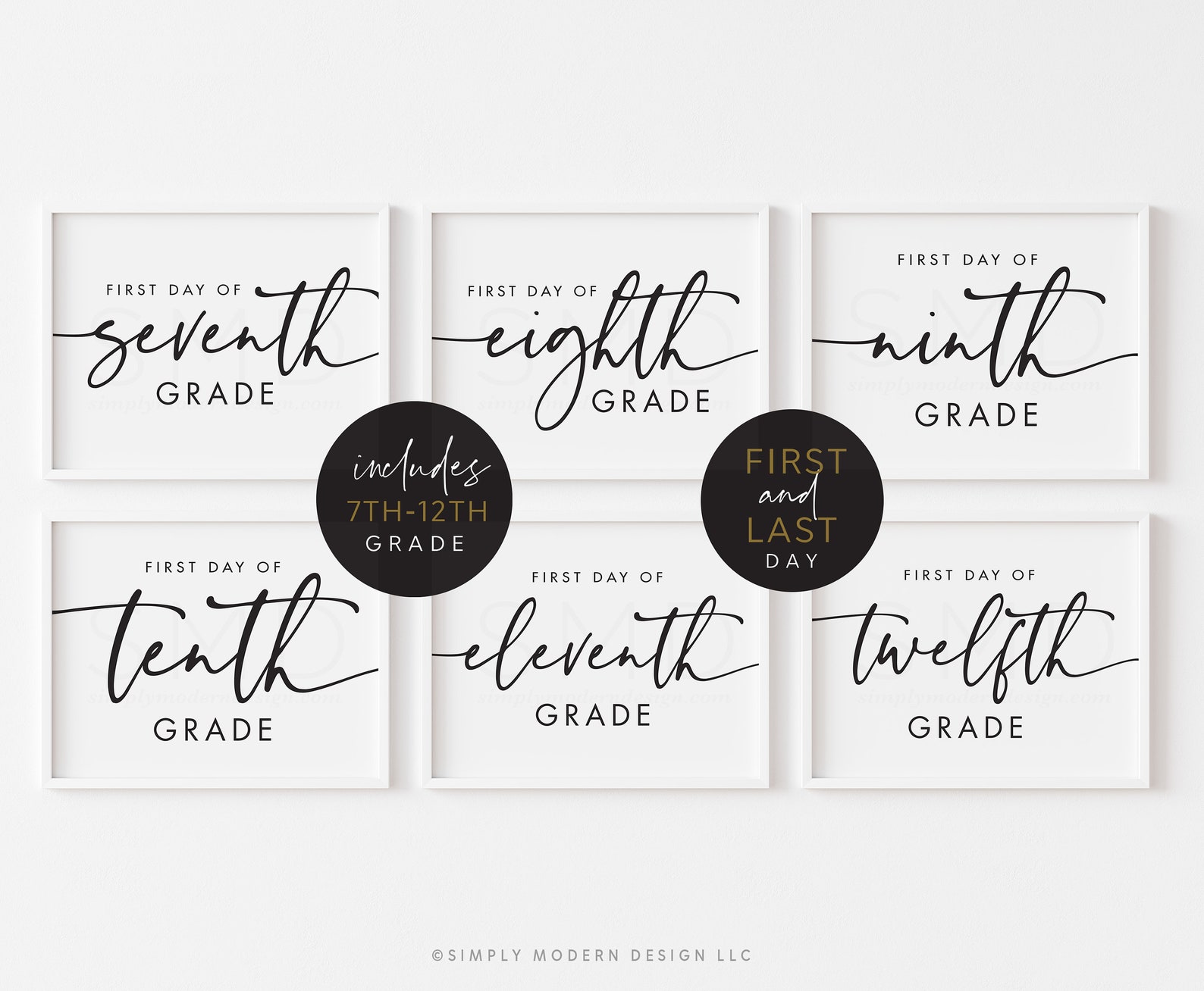 First Day of School Signs Bundle Middle School 7th 8th - Etsy