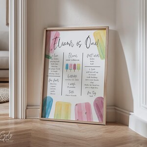 Popsicle Birthday Milestone Poster, Popsicle Theme, Summer Birthday ...